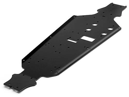 Пластина шасси Aluminium Anodized Chassis 7075 3mm Black Trophy 3.5 ...