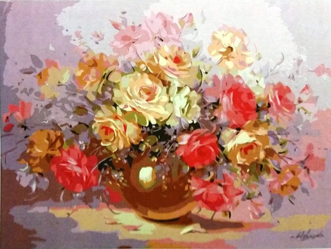 Картина по номерам Vase with Flowers - Painting By Numbers 40x50cm ...