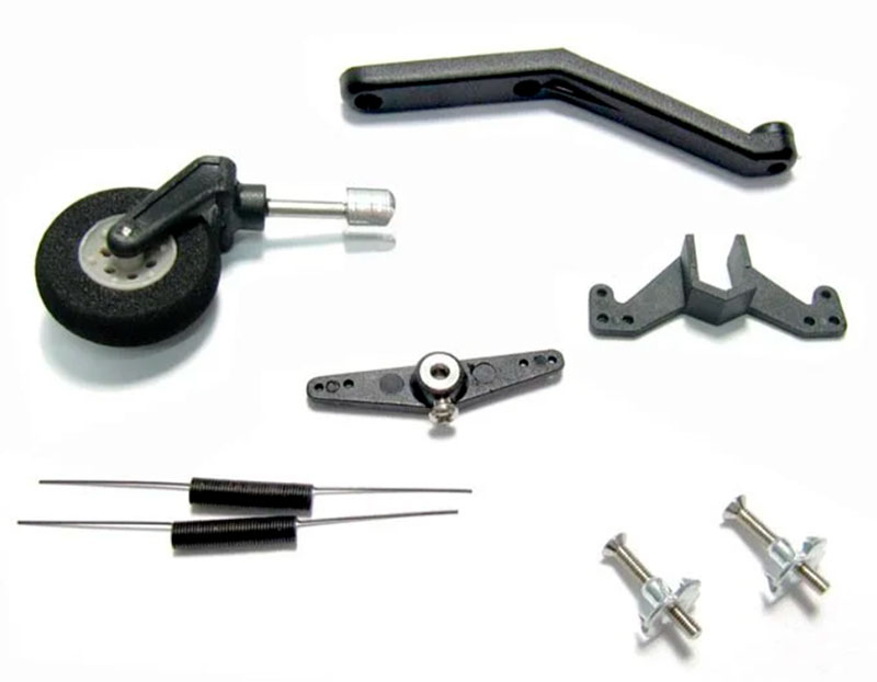 Стойка шасси хвостового колеса с колесом (поворотная) Haoye Tail Wheel ...