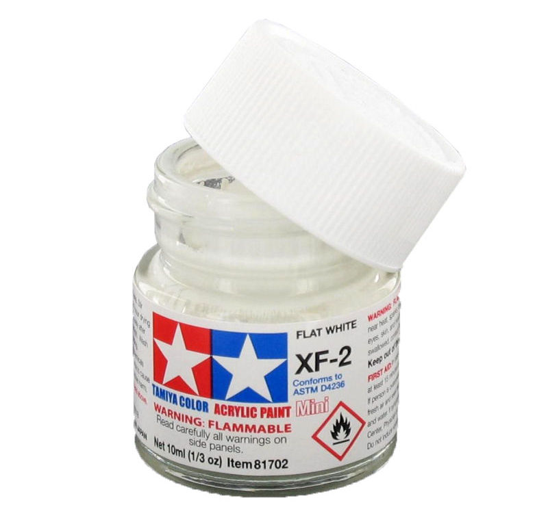 Краска акриловая для пластика Tamiya Acrylic Mini XF-2 Flat White 10ml ...
