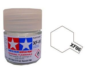 Краска для пластика Tamiya Acrylic Mini XF-86 Flat Clear 10ml (TAM ...